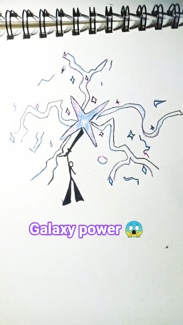 galaxy power😱 #drawing #stickman - YouTube