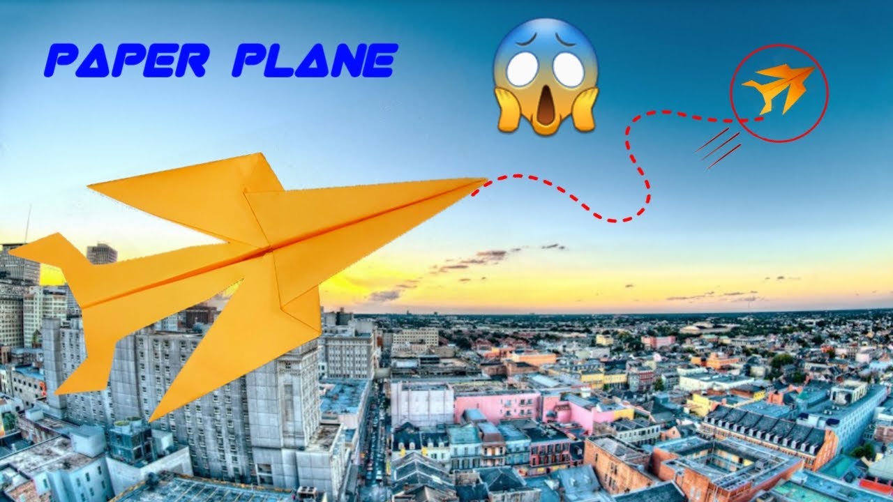 Best paper airplane for long Distances easy how to make - YouTube