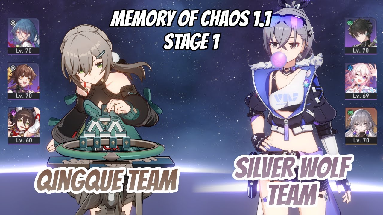 Lvl 70 Qingque Team & Lvl 70 Silver Wolf x Dan Heng Hyper Memory of ...