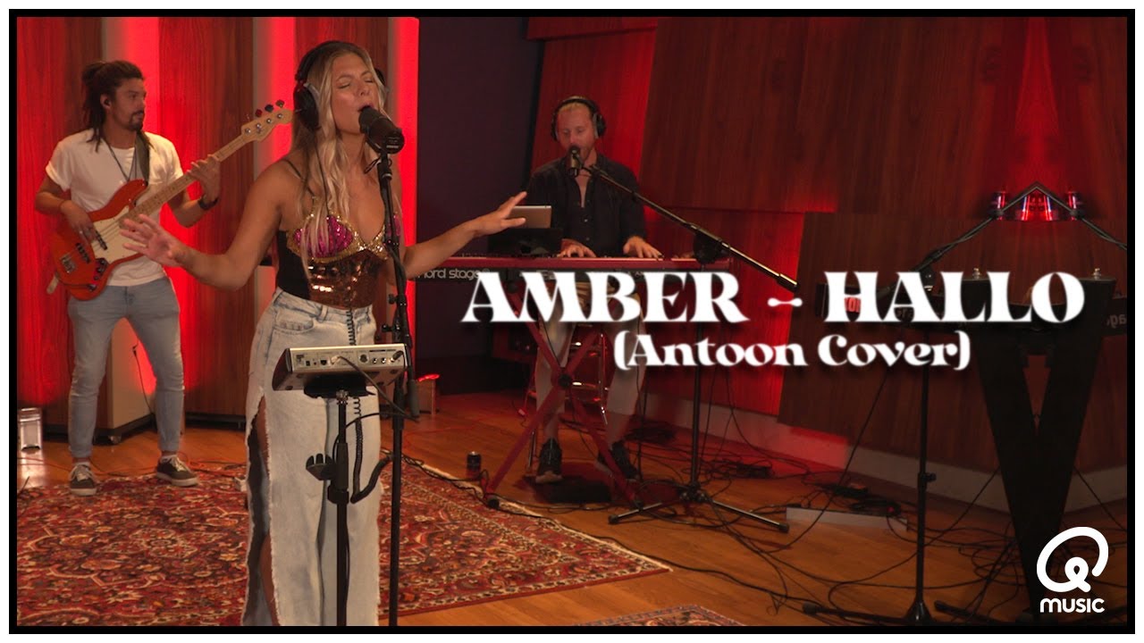 AMBER - Hallo (Antoon Cover) (Live bij Qmusic Stephan's Pianobar) - YouTube