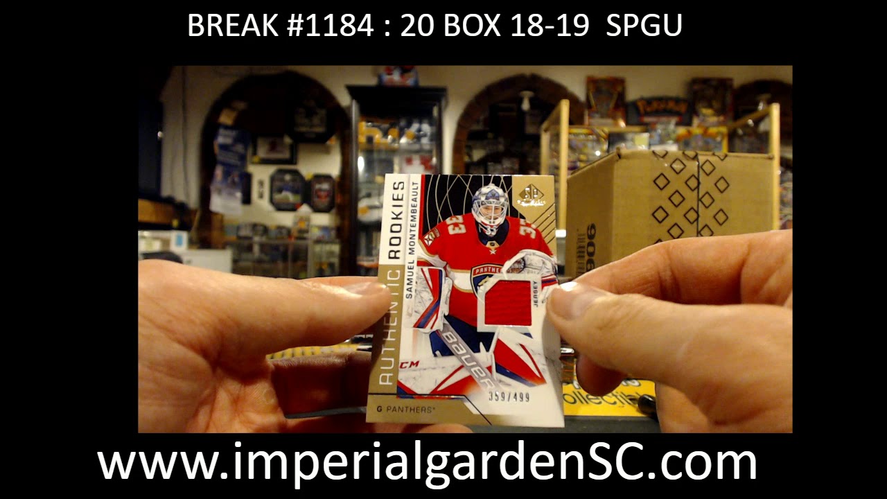 CASE BREAK #1184 : 20 BOX CASE BREAK 18-19 SP GAME USED (SPGU) NHL ...