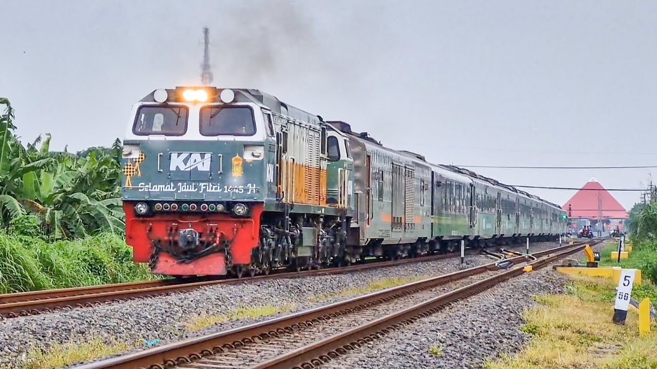 PERJALANAN KERETA SPESIAL LIVERY IDUL FITRI 2024!! Full Livery Terbaru ...