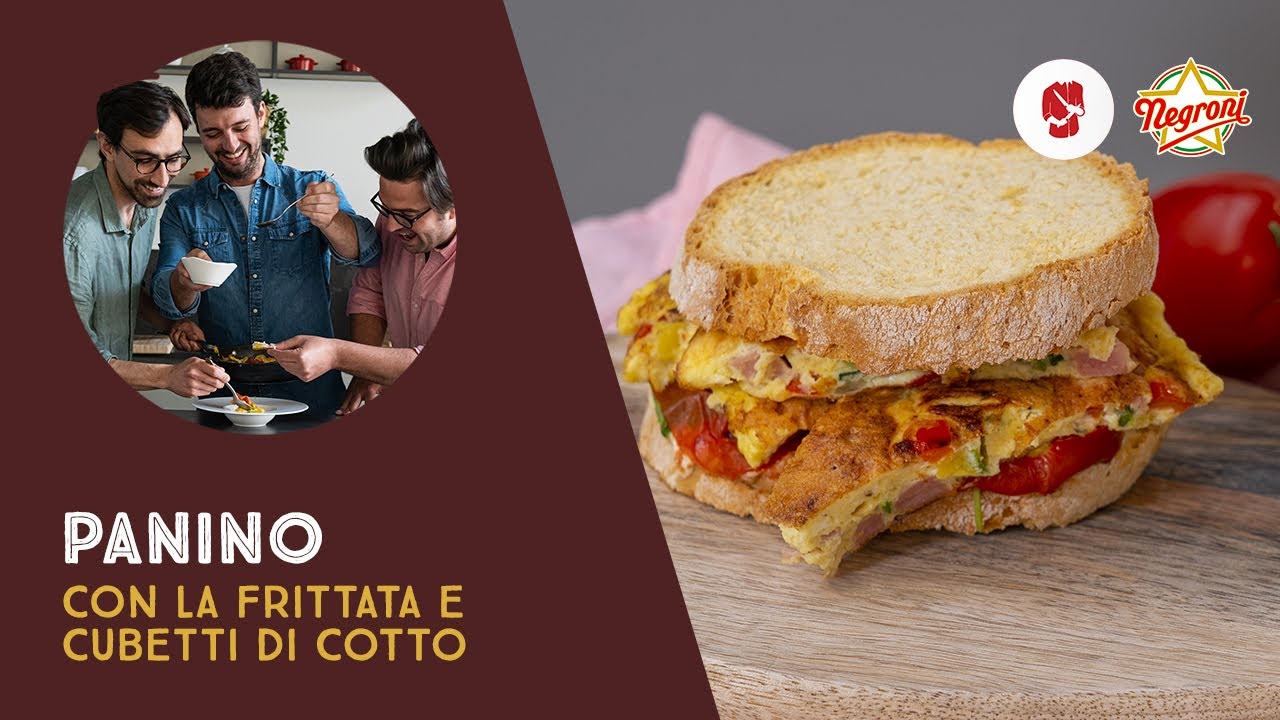 Panino con frittata e cubetti di cotto Negroni - YouTube