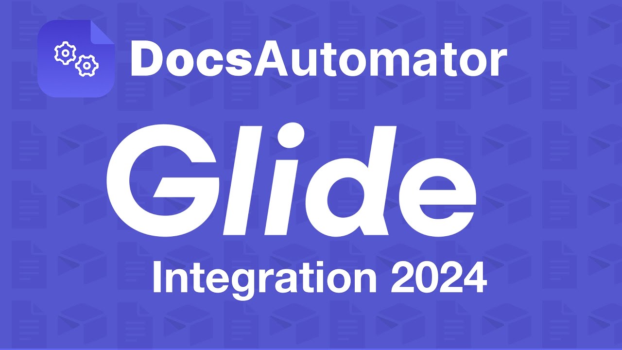 Create PDFs from Glide using DocsAutomator (2024) - YouTube