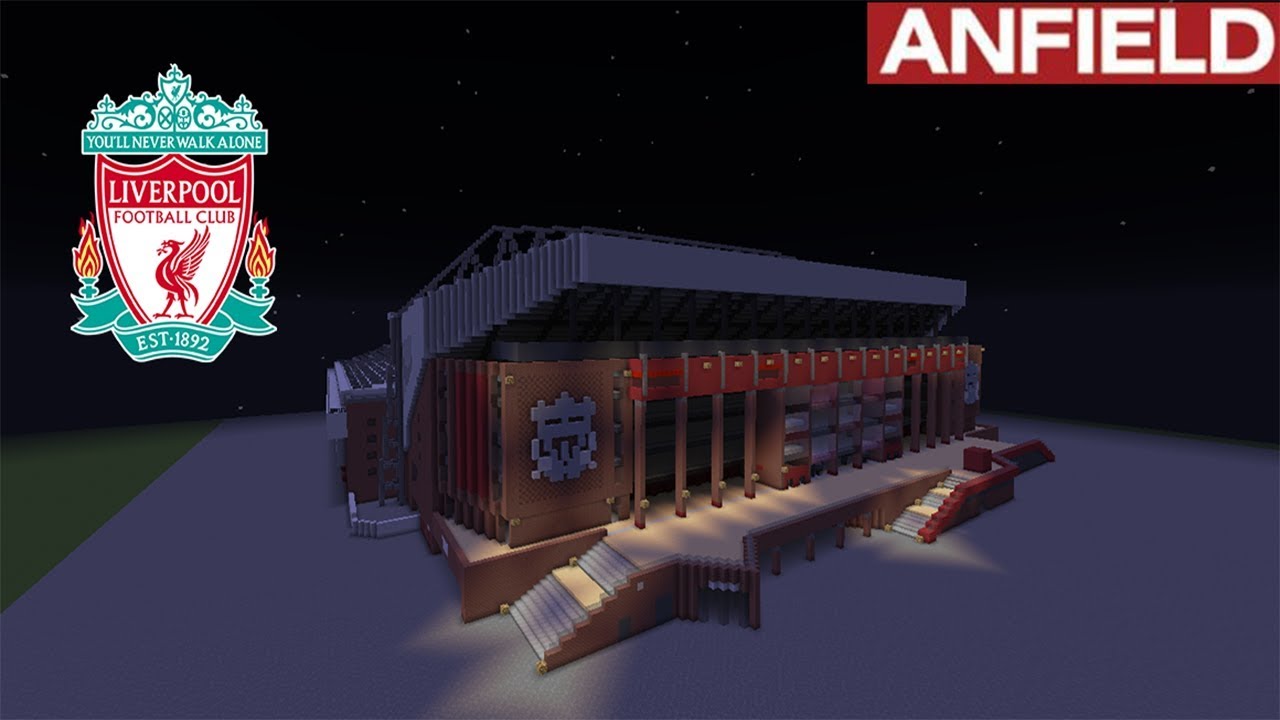 Minecraft - Anfield Stadium - Liverpool - YouTube