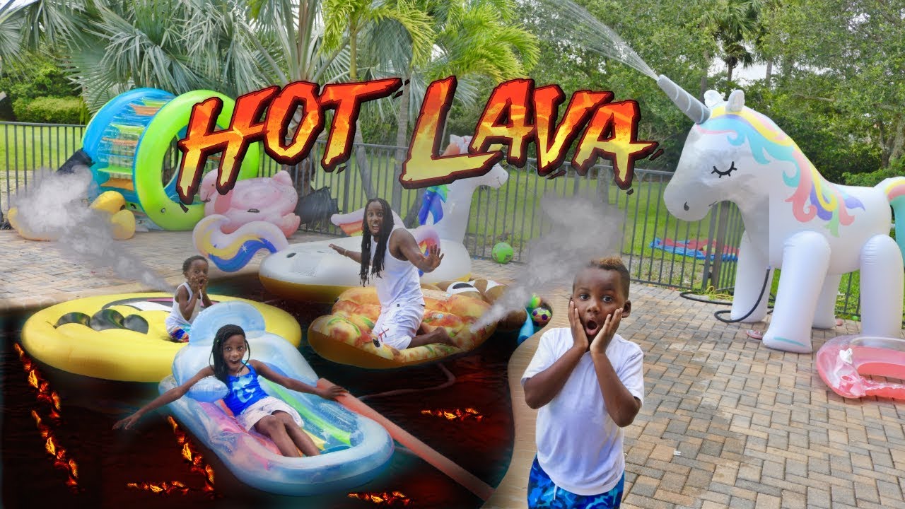 The Pool Is Lava Challenge - YouTube