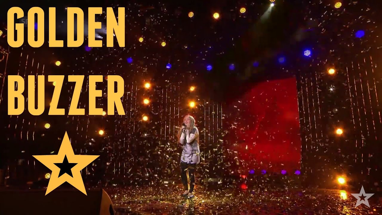GOLDEN BUZZER - 12 Year Old Girl Shocked The Audience - YouTube