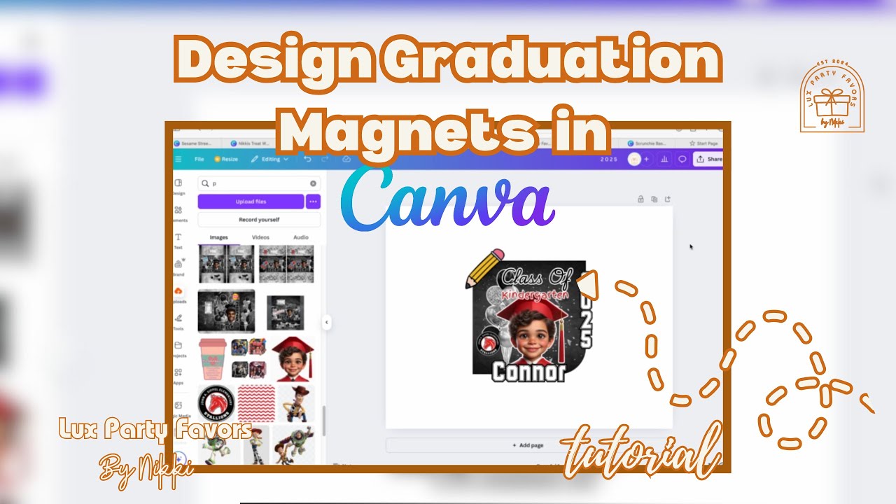 Design Graduation Magnets in CANVA | CANVA Designs - YouTube