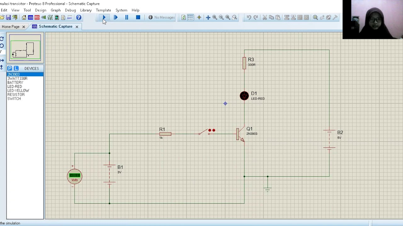 Simulasi Rangkaian Transistor Menggunakan Software Proteus - YouTube