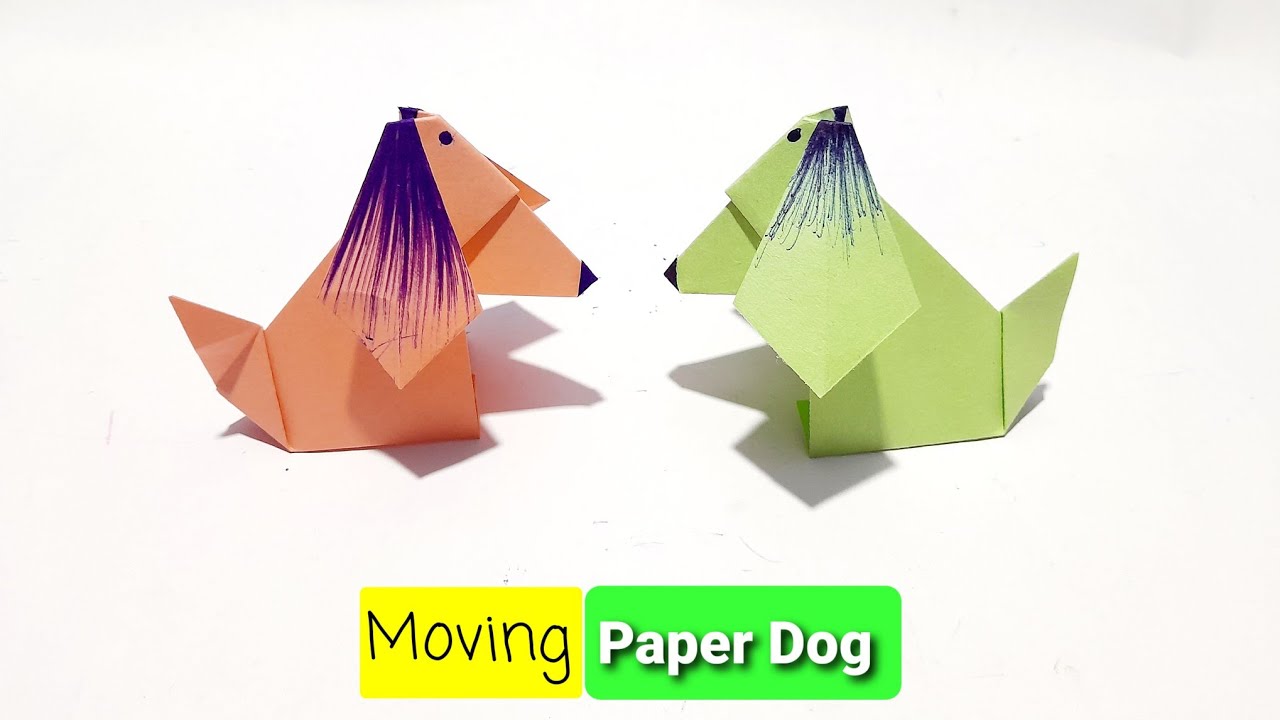 Moving Paper Dog || How To Make Moving Paper Dog || Easy Paper Craft ...