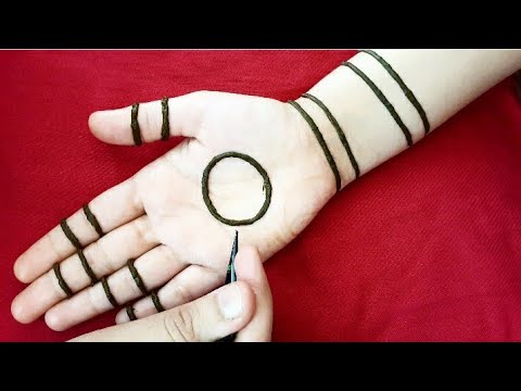 Easy Trick Hand Mehndi With lines | Mehndi Design For Beginners ...