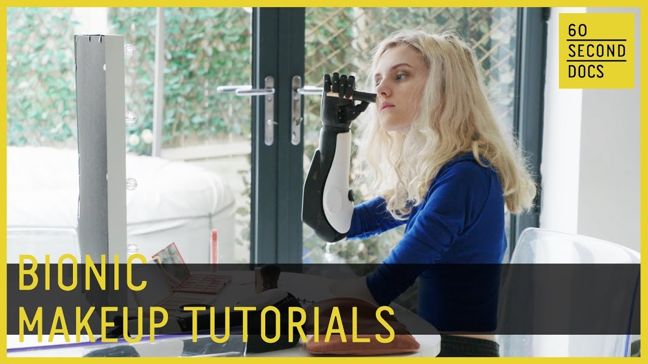 Teen Films Makeup Tutorials... With Her Bionic Arms - YouTube