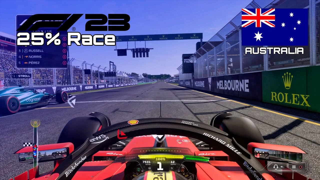F1 2023 GAME | 25% Race Australian - Carlos Sainz | PS4 Gameplay - YouTube