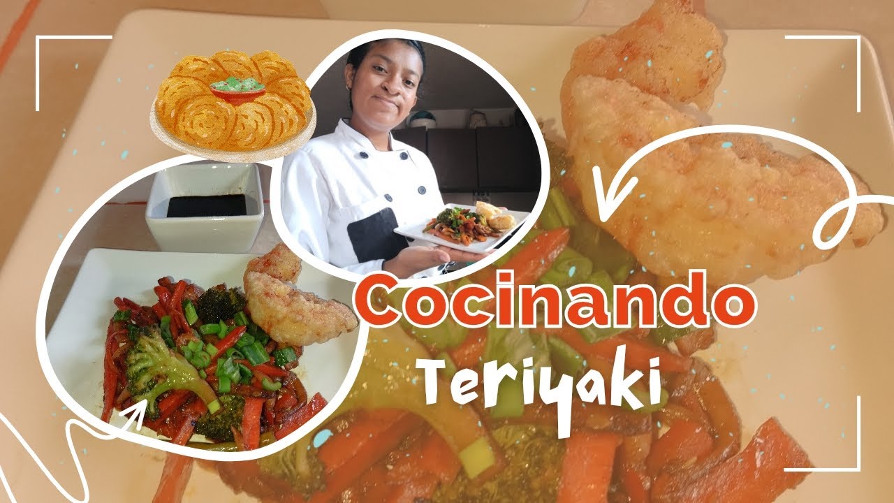 Cómo cocinar teriyaki de pollo+tempura con camarones 🍤 - YouTube