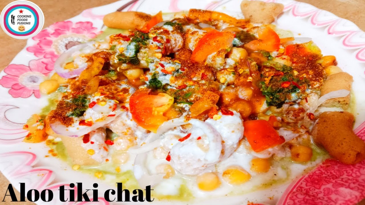 How to make aloo tiki chat recipe by cooking foods fusions | crispy ...