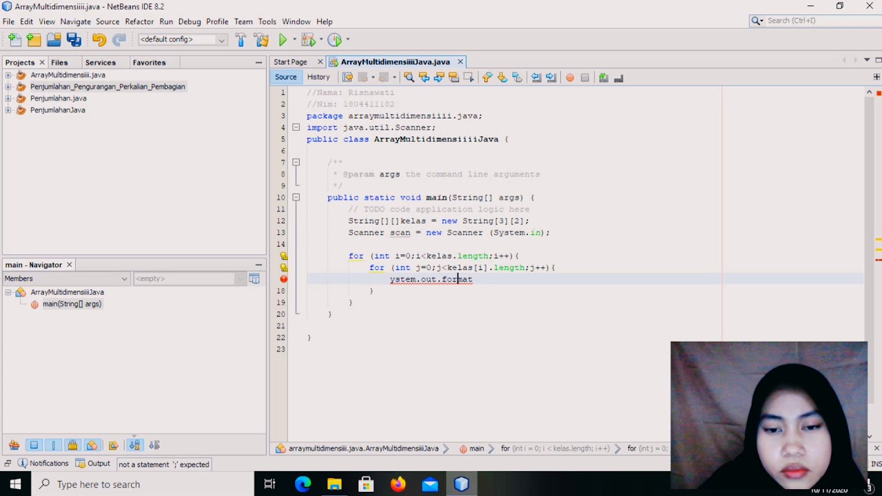 Membuat Program Java Array 2 Multi Dimensi Menggunakan Netbeans 82 4280