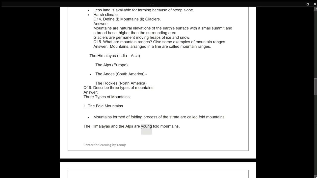 Class VI Geography Lesson 6 Major Landforms Of The Earth Lesson Plan class-vi-geography-lesson-6-major-landforms-of-the-earth-lesson-plan