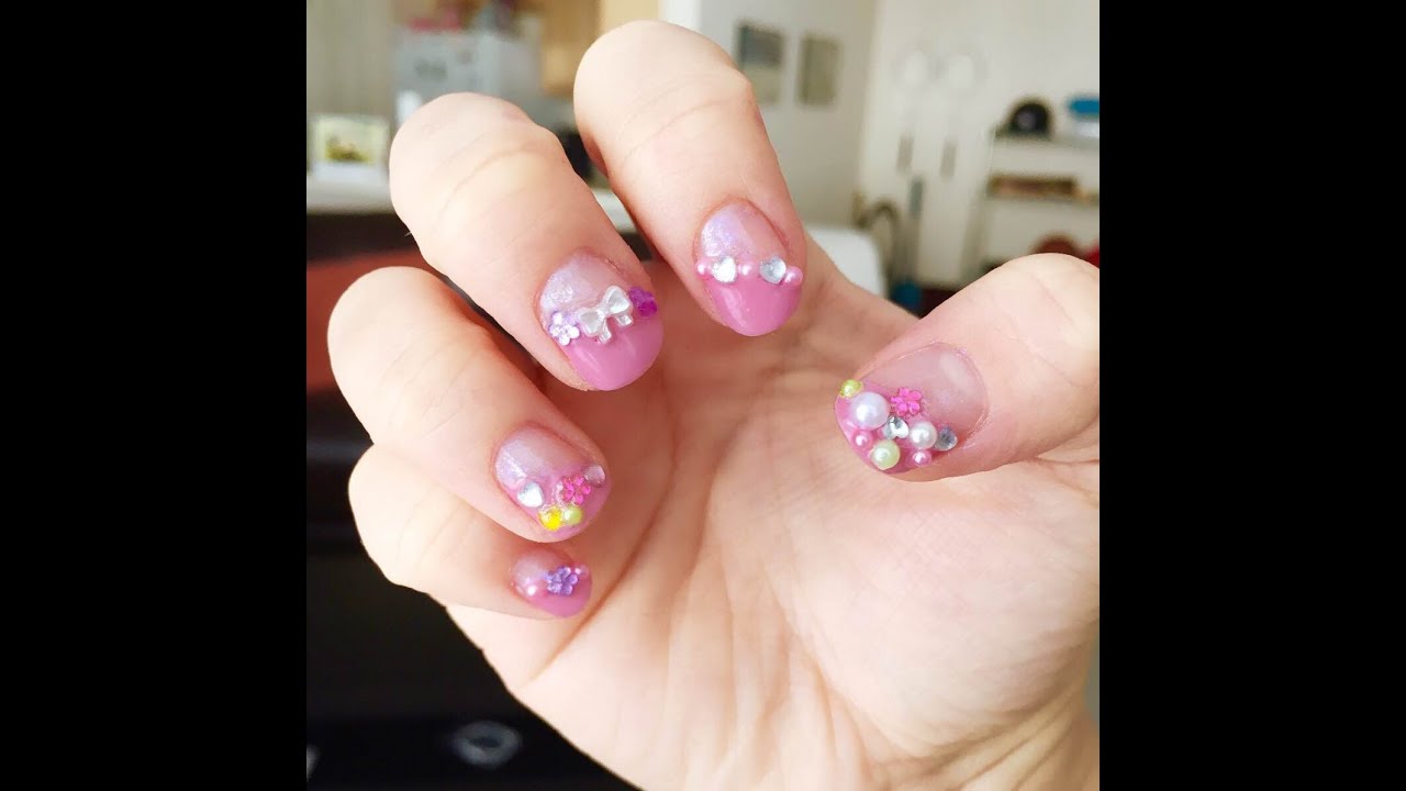 Easy DIY Slanted Tip Nail Art -- Short Nails - YouTube