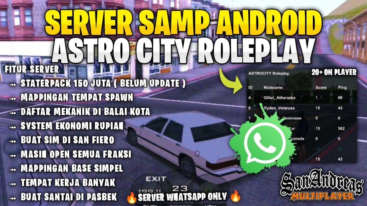 SERVER SAMP ANDROID NO DISCORD ASTRO CITY ROLEPLAY || GTA SAMP INDONESIA - YouTube