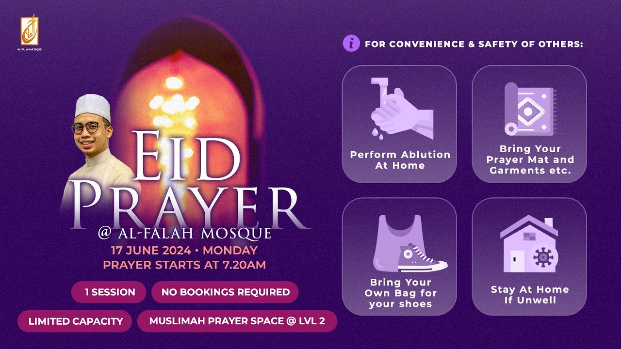 Live Eid Prayer with Ustaz Hanan Farihin | Zulhijjah 1445H - YouTube