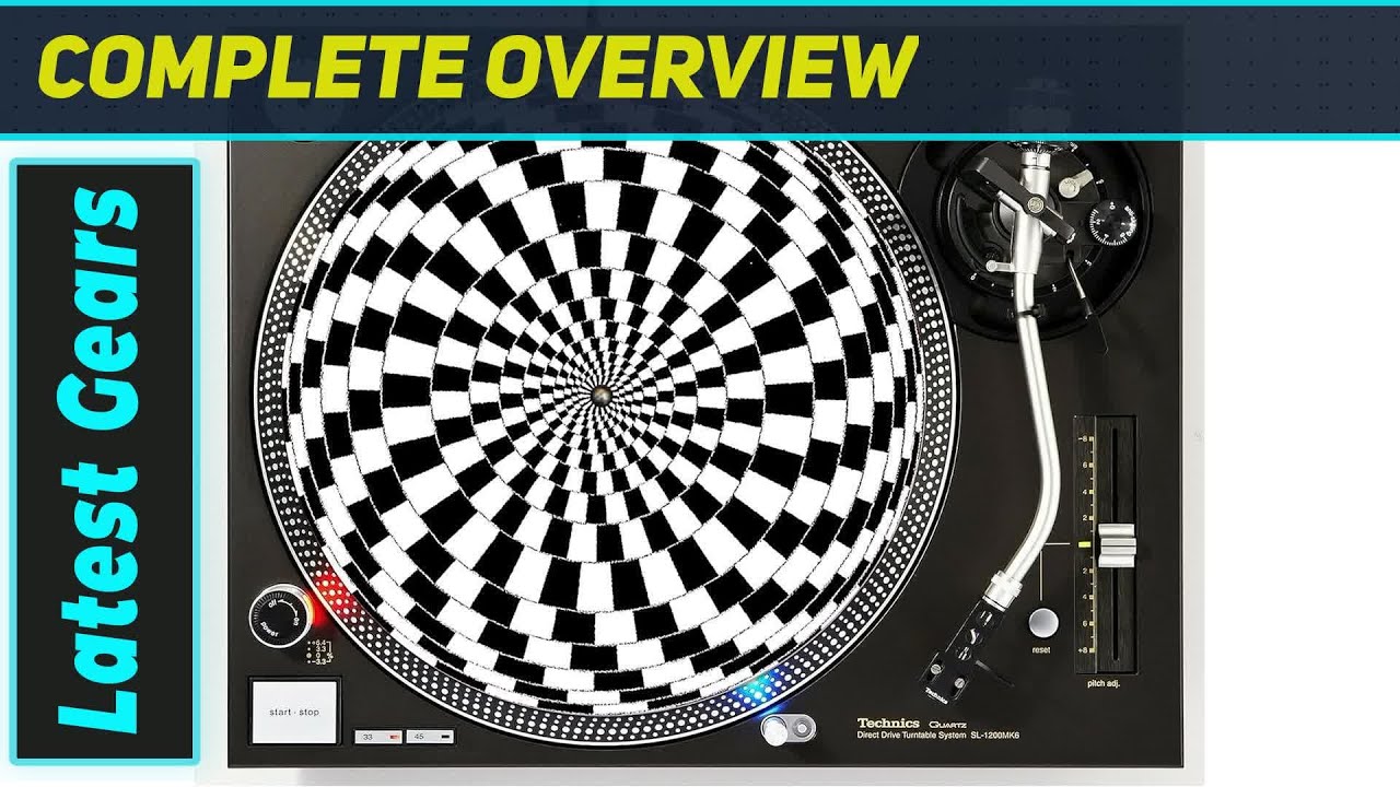 DJ Spin Spiral Checkered Hypnosis Slip Mat: Ultimate DJ Platter Pad ...