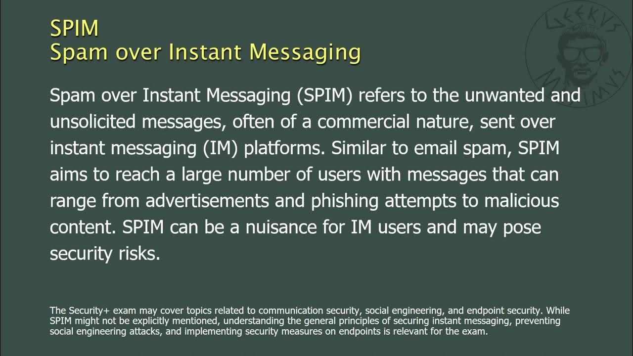 SPIM - Spam over Instant Messaging - YouTube