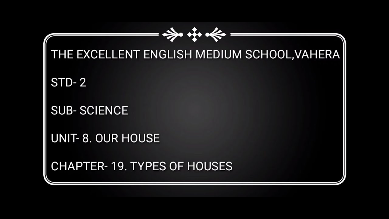 TYPES OF HOUSES|CLASS 2|SCIENCE|CHAPTER 19|UNIT 8|THE EXCELLENT ENGLISH ...