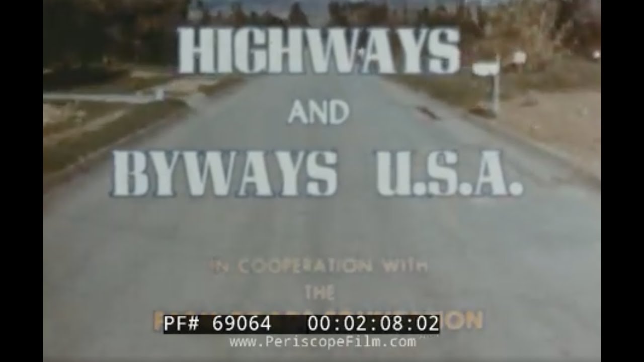 " HIGHWAYS AND BYWAYS U.S.A. " 1953 LONG HAUL TRUCKING, RURAL ROAD ...