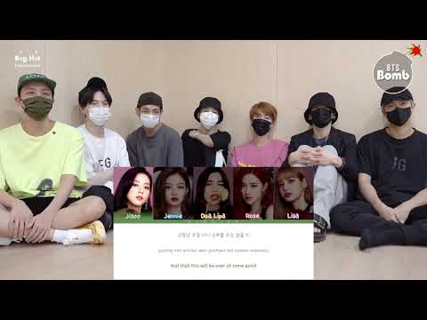 BTS react Dua Lipa feat. BLACKPINK - Kiss & Make Up (Lyric)