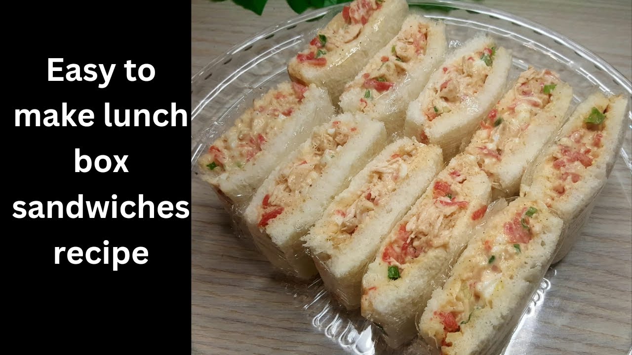 Easy to make lunch box sandwiches recipe 😋 - YouTube