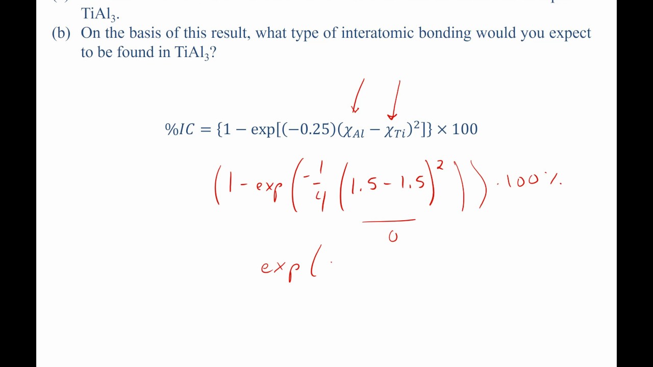 Percent Ionic Character Worked Example Problem YouTube Percent Ionic Character Worked Example Problem YouTube