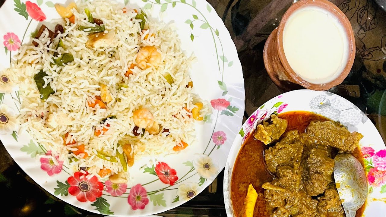 Fried Rice and mutton recipe - YouTube