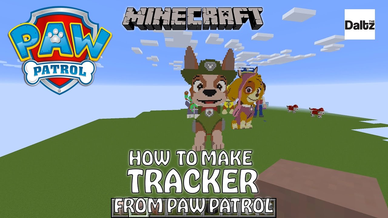 Minecraft Pixel Art - Tracker from Paw Patrol - YouTube