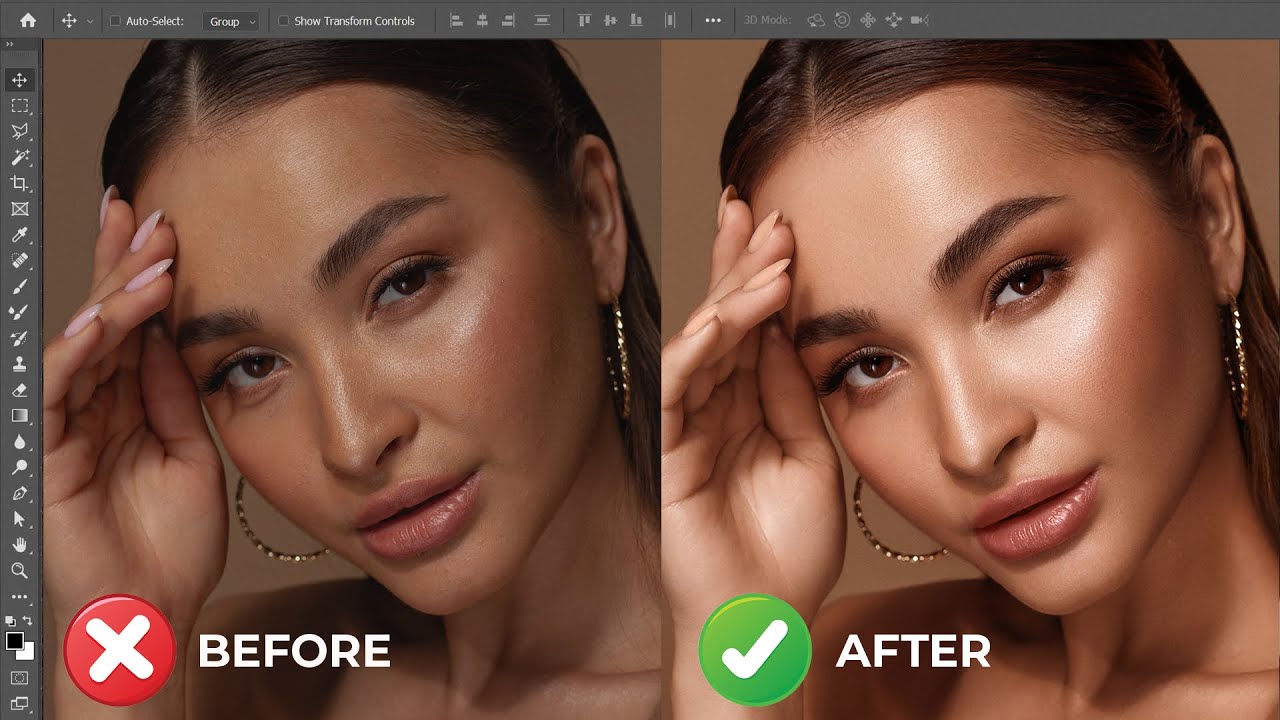 Retouch high end in Photoshop. Beauty Portrait Retouch - YouTube
