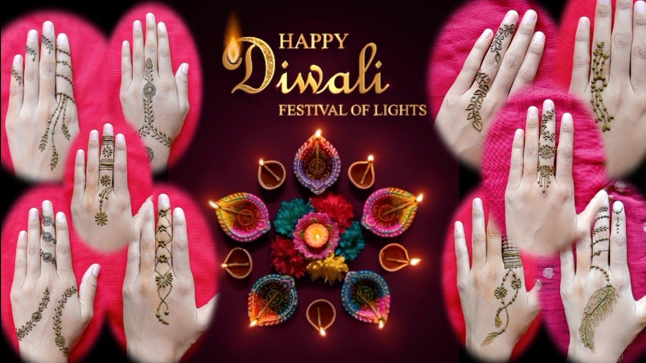 Diwali mehandi images henna 2022 || Happy Diwali mehandi vlog|| diwali ...