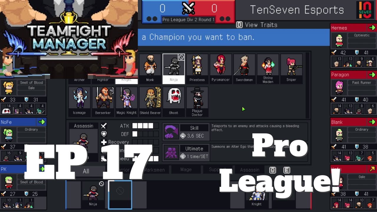 Let's Play Teamfight Manager Ep 17 - 4v4 In The Pro League - YouTube