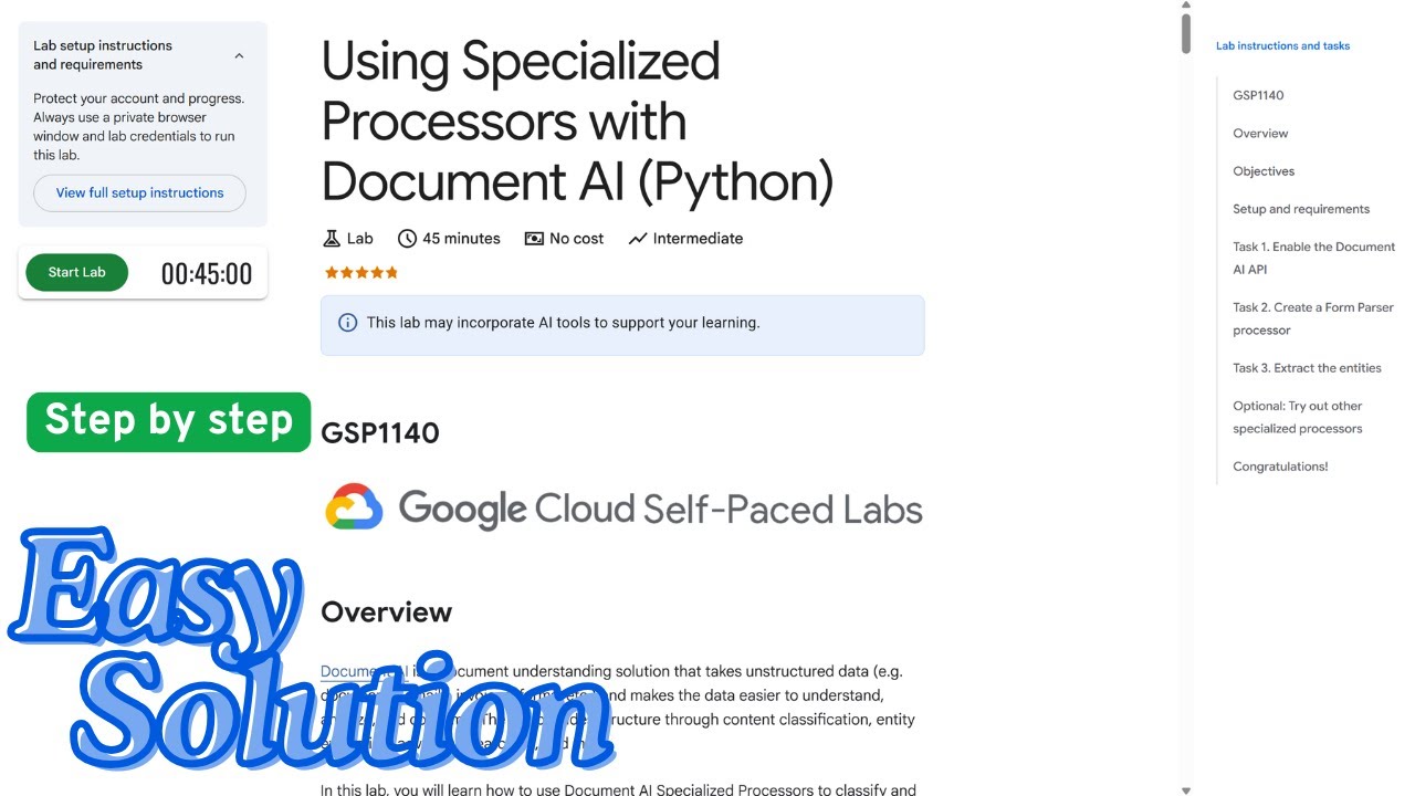Using Specialized Processors with Document AI (Python) | #GSP1140 | #qwiklabs | #arcade | # ...