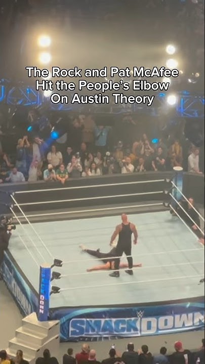 The Rock and Pat McAfee Hit the People’s Elbow on Austin Theory #wwe #therock #patmcafee - YouTube