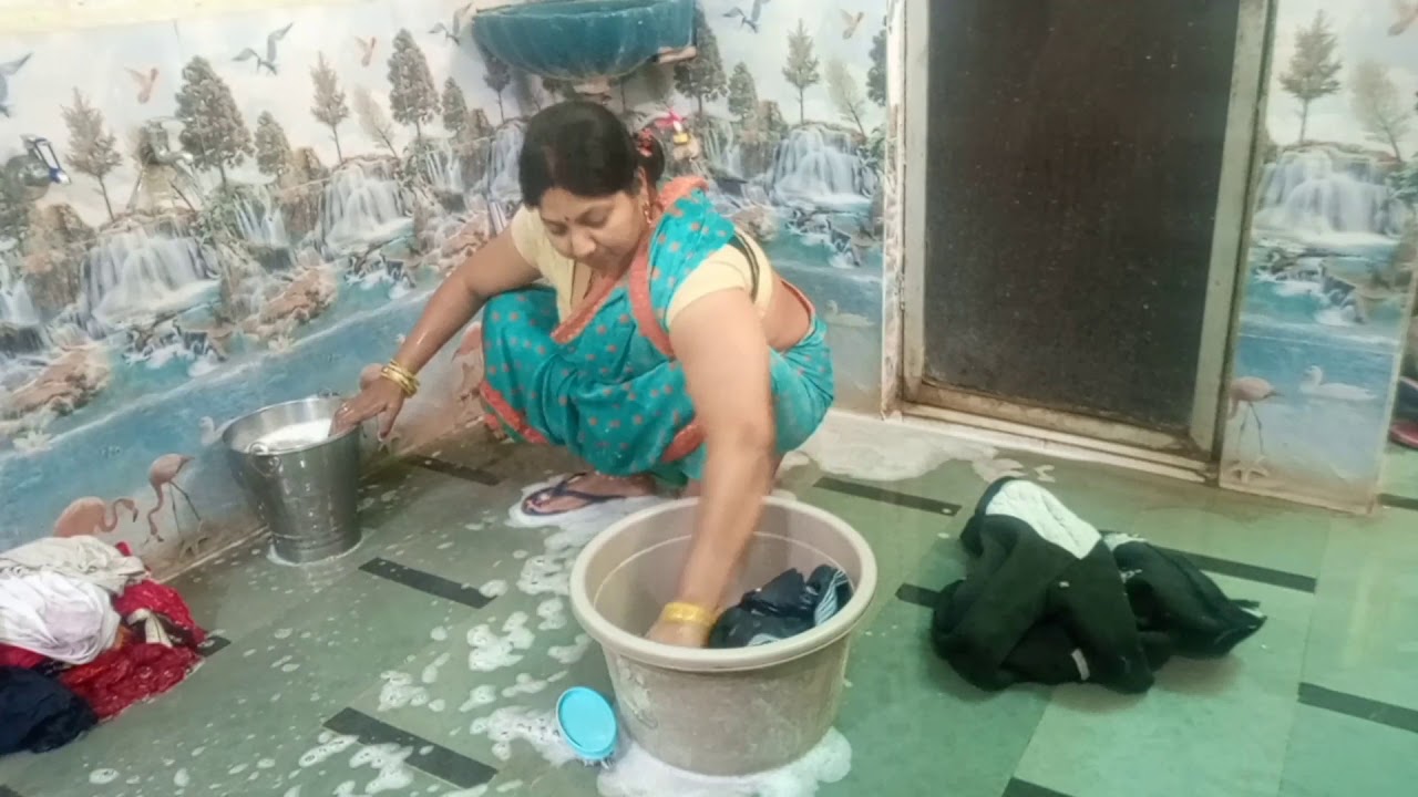 🌄indian housewife busy routine|daily wear cloth washing #hankytuck ...