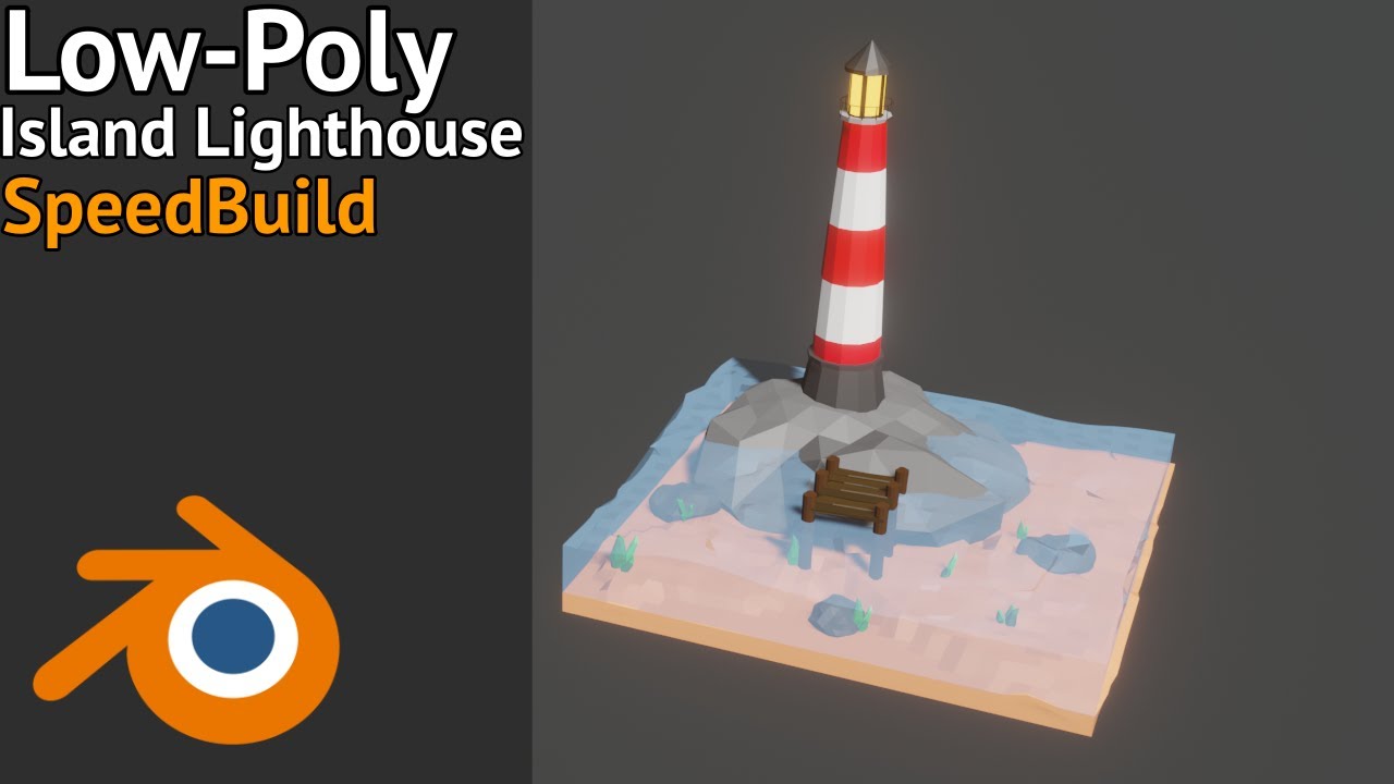 Low-poly Island Lighthouse |\| Blender |\| SpeedBuild - YouTube