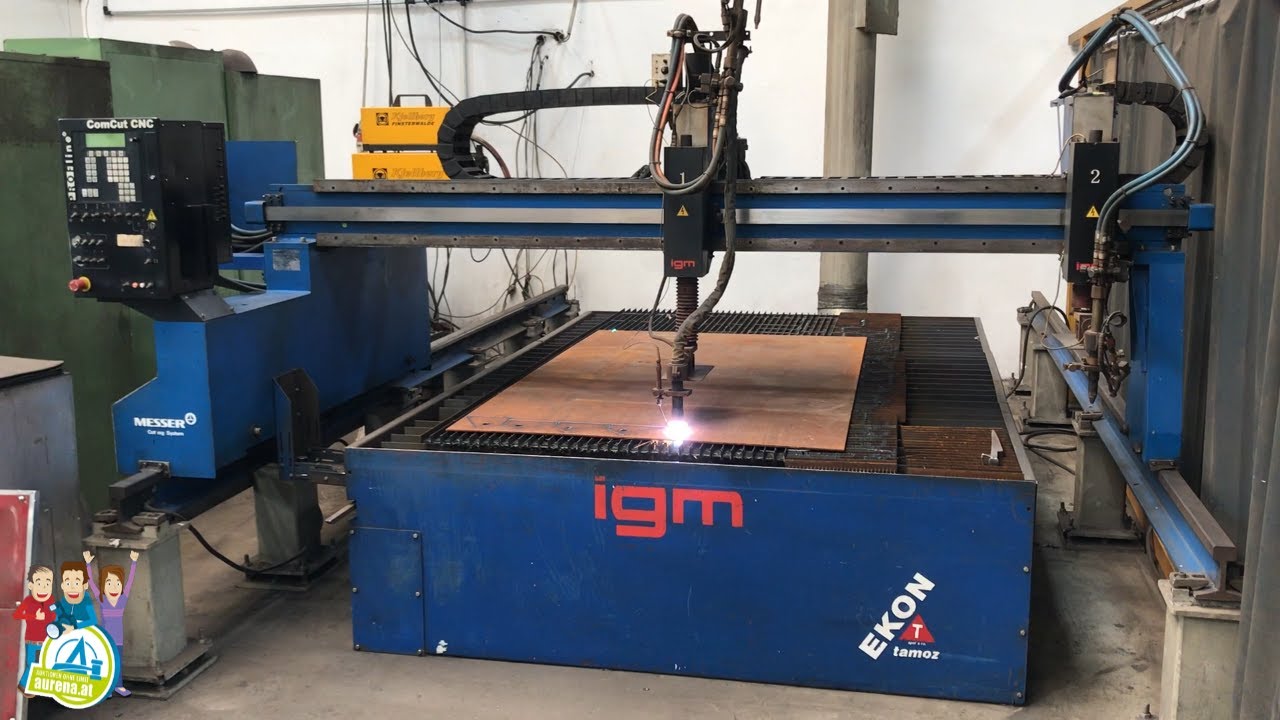 CNC Plasmaschneideanlage Messer ComCut 3100 - YouTube