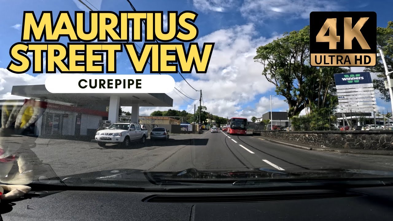 Mauritius street view 4K - driving through Curepipe - YouTube