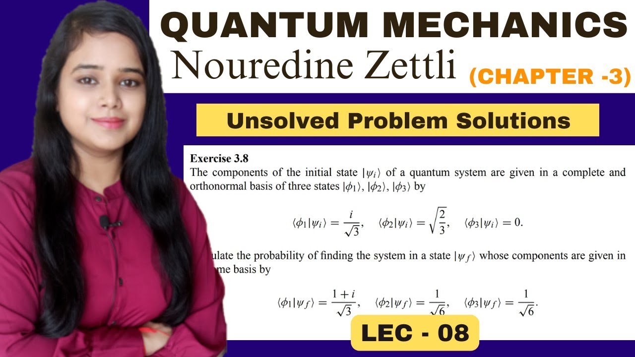 Initial state of a Quantum System are given find probablity | zettli 3. ...