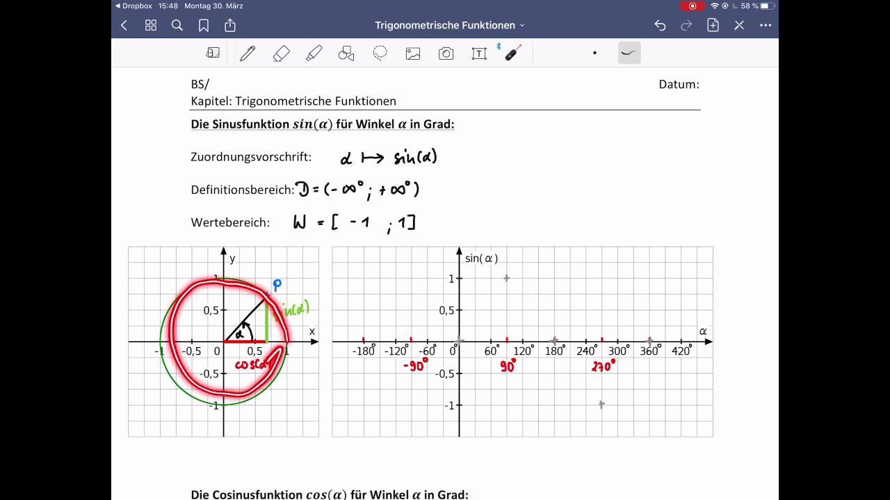 5. Sin- Cos.funktion Winkel in Grad - YouTube
