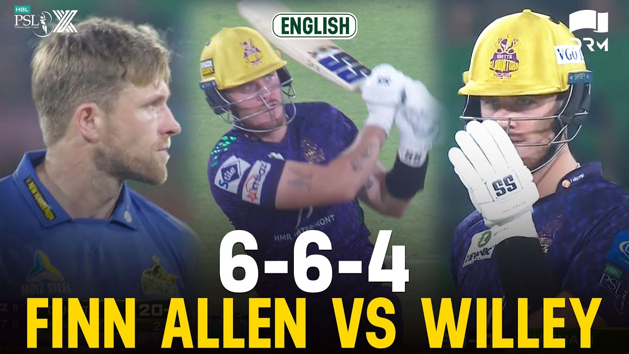 Finn Allen Punishes David Willey | Quetta Gladiators vs Multan Sultans ...