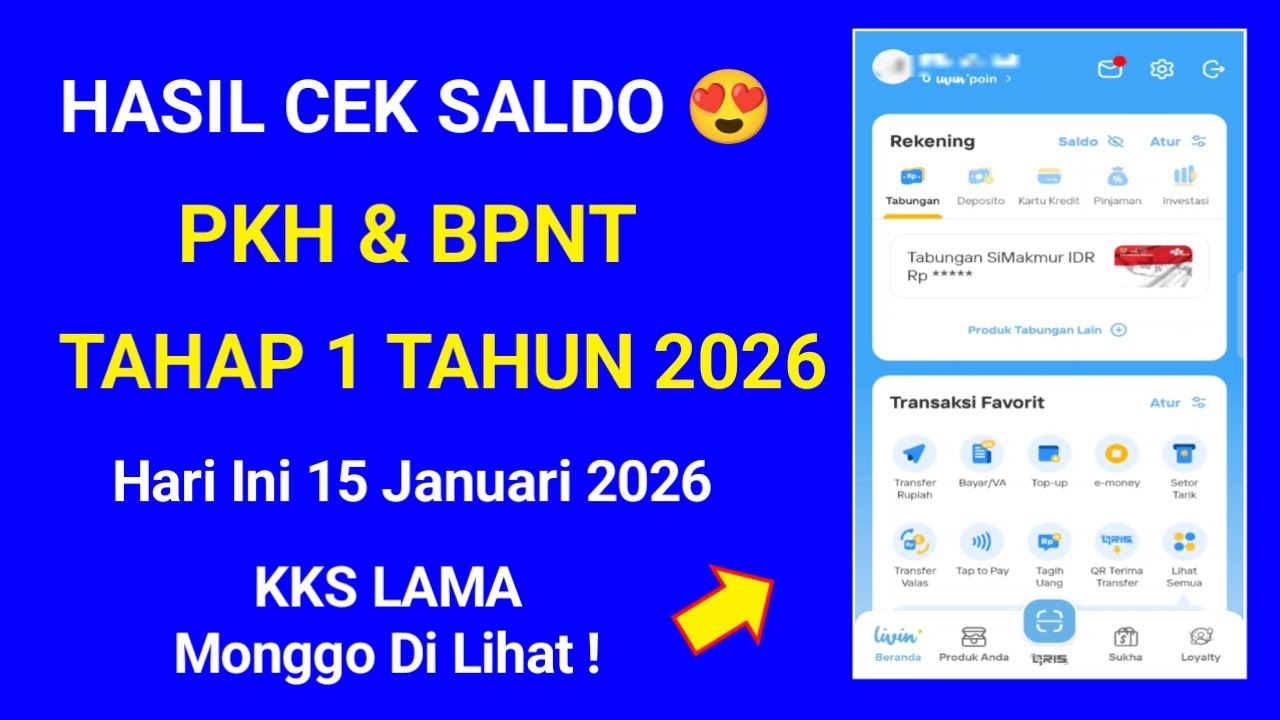 REAL ! INI DIA HASIL CEK SALDO PKH & BPNT TAHAP 1 TAHUN 2026 | PKH ...