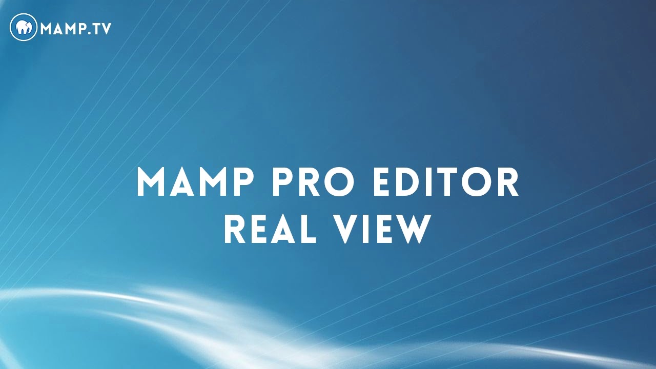 40 MAMP PRO 4 - Editor Real View - YouTube