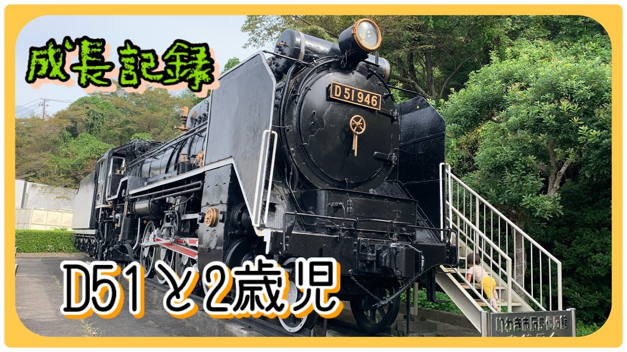 D51と公園 2歳児ご対面 - YouTube