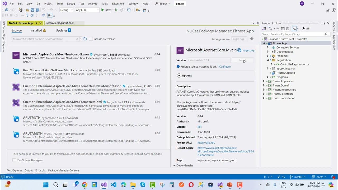 Fix: CS1061 IMvcBuilder does not contain a definition for AddNewtonsoftJson and no ASP.NET CORE ...