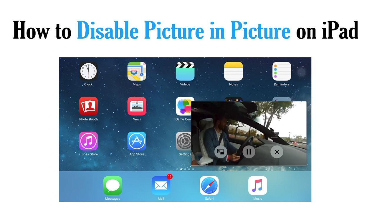 📱 How To Disable Picture in Picture on an #iPad - YouTube